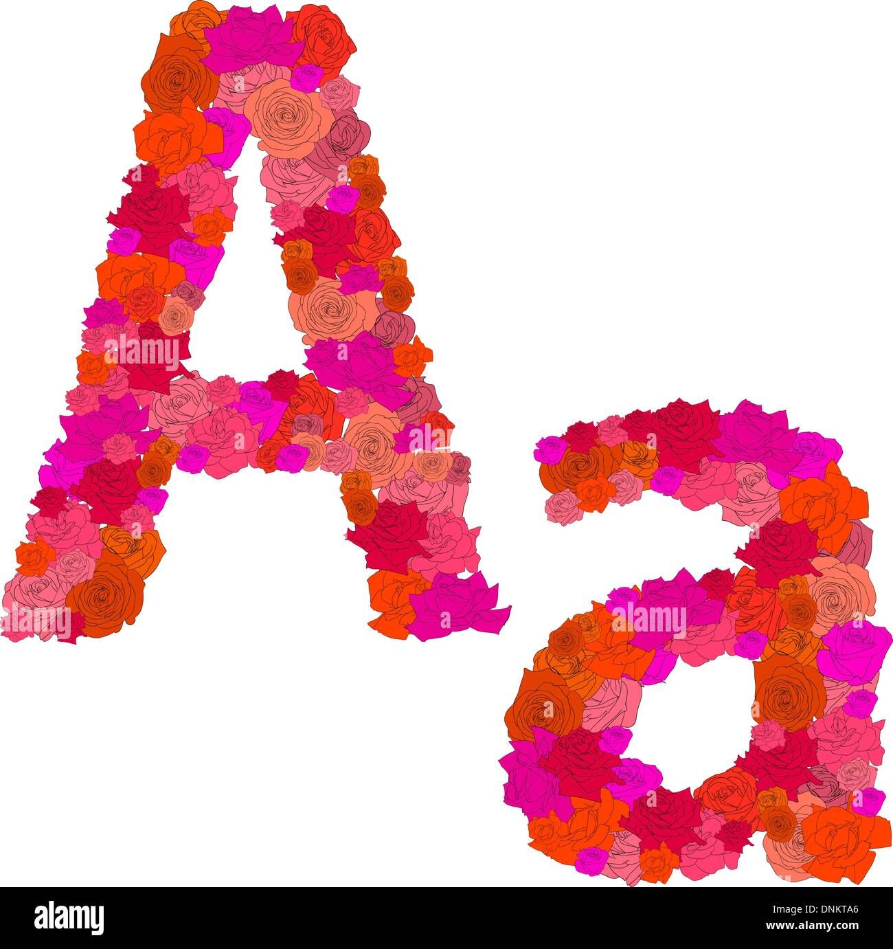 Flower alphabet Characters A-a Stock Vector Image & Art - Alamy