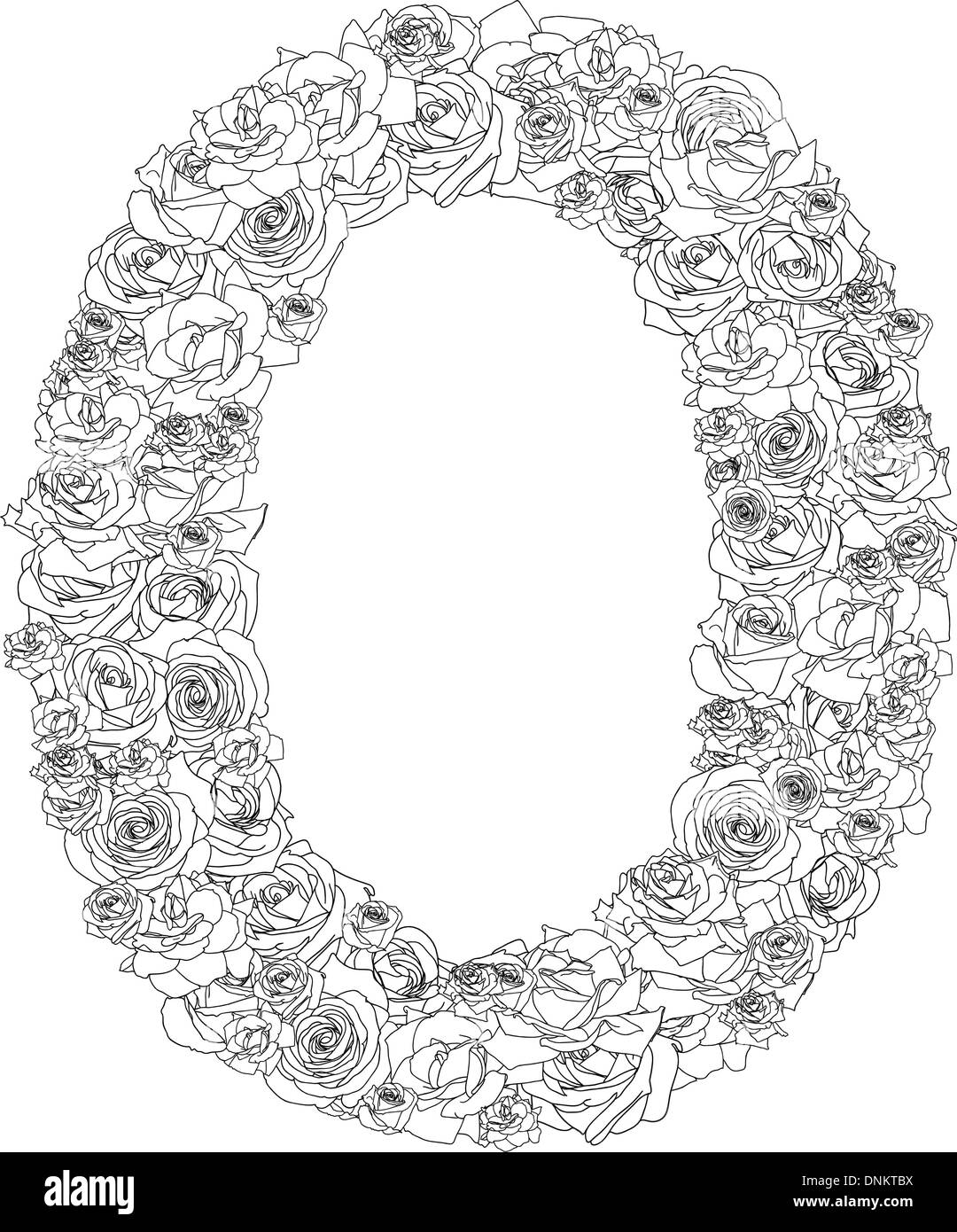 Flower alphabet of red roses, characters O Stock Vector Image & Art - Alamy