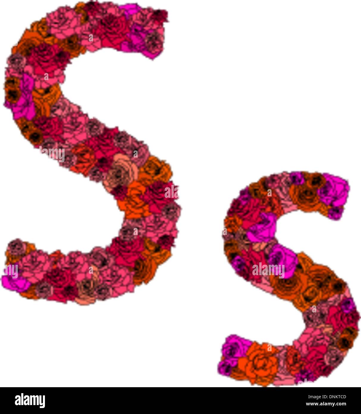 Floral Font Letter S Cut Out Stock Images & Pictures - Alamy