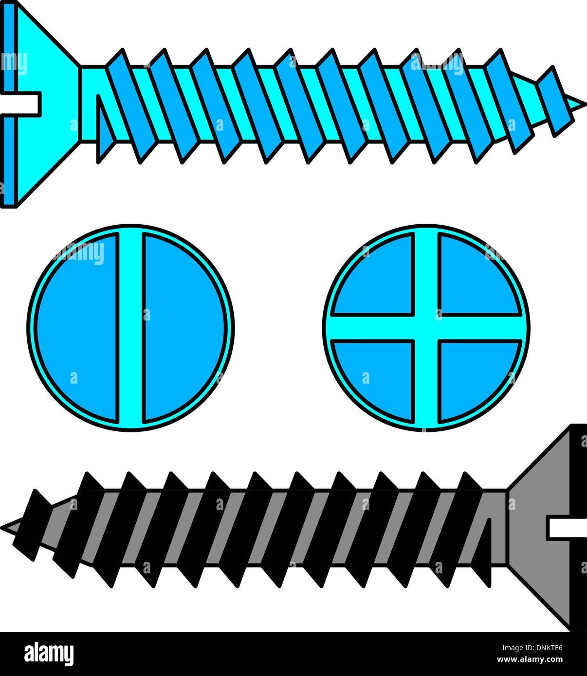 Stainless steel screw. Vector illustration Stock Vector Image & Art - Alamy