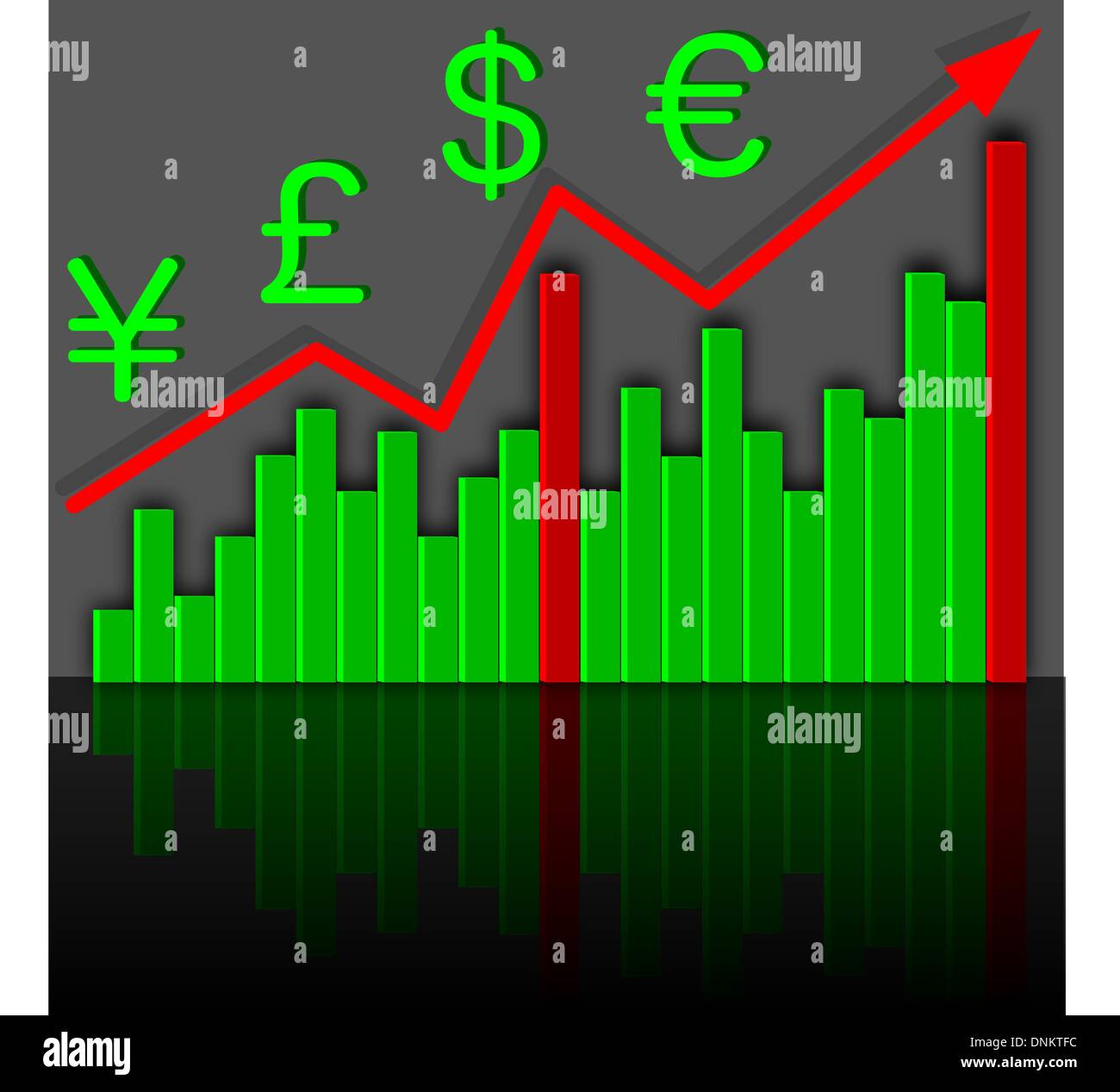 Graph the growth of financial income. Vector Stock Vector Image & Art ...
