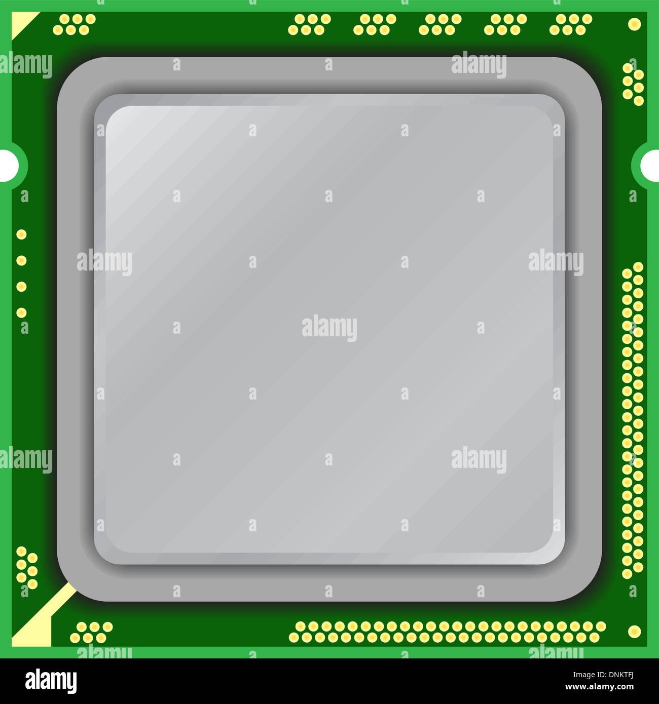 Modern computer processor on a white background Stock Vector Image ...