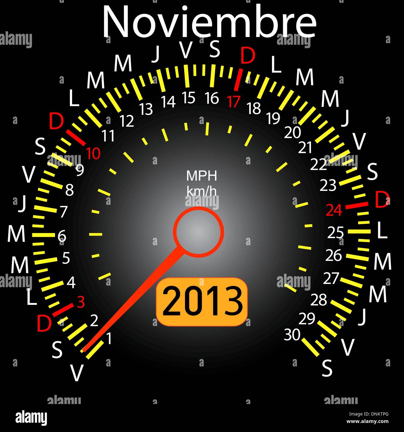 November month in spanish calendar hi-res stock photography and images ...