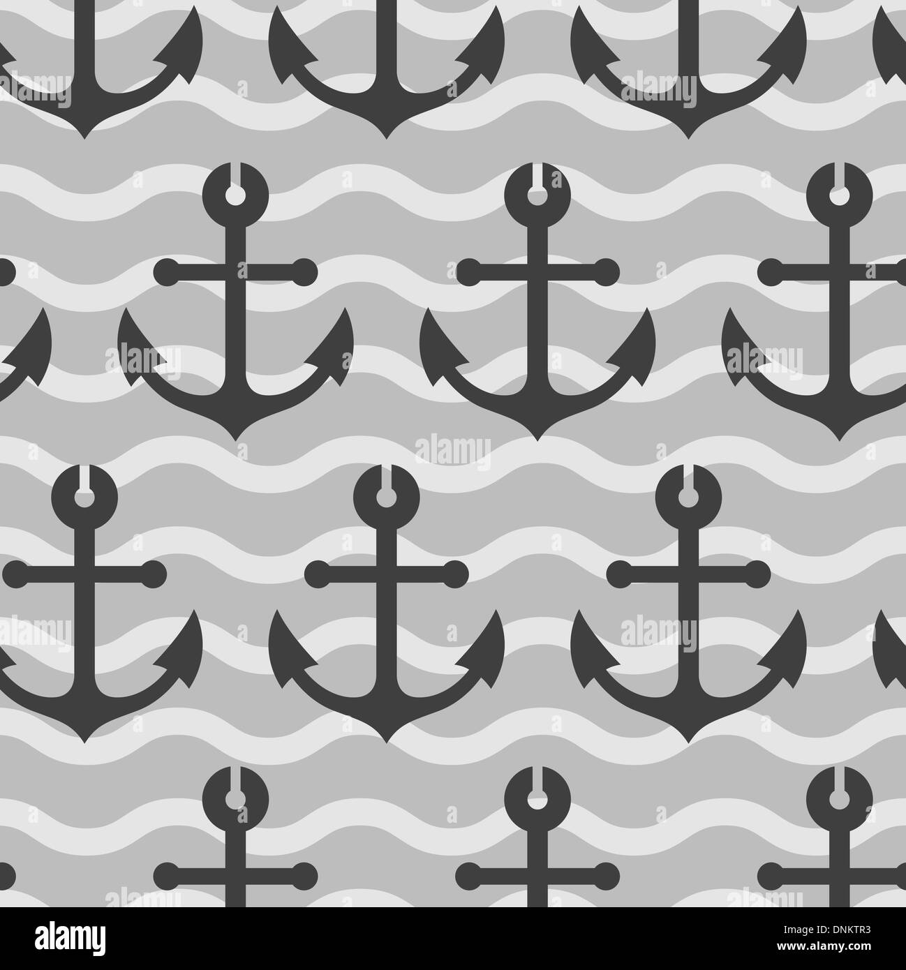 Anchor Pattern Wallpaper Black And White