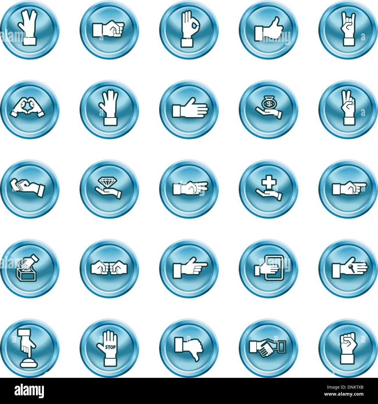 A set of lots of shiny hand icons Stock Vector Image & Art - Alamy