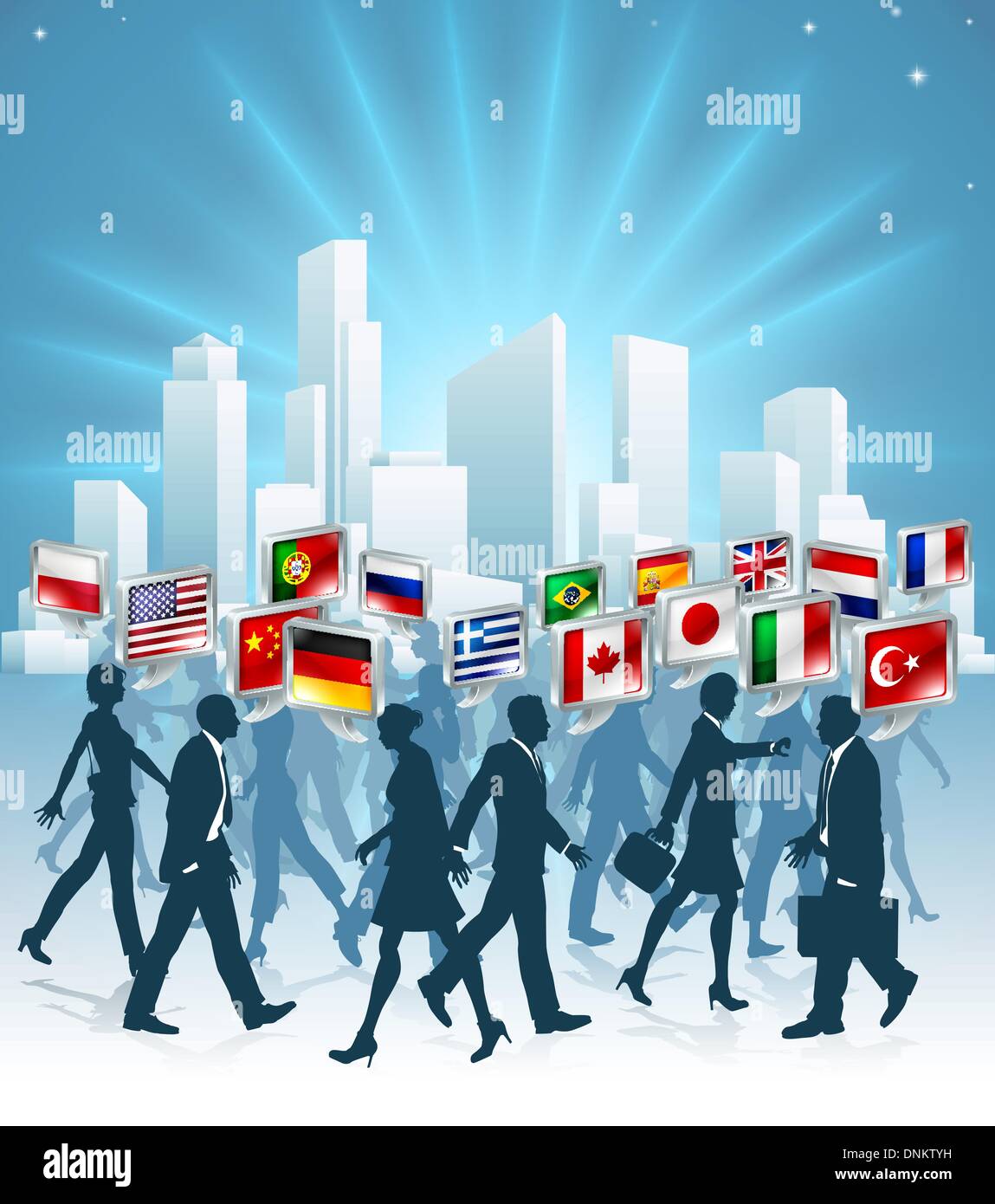 Silhouettes of people passing Stock Vector Images - Alamy