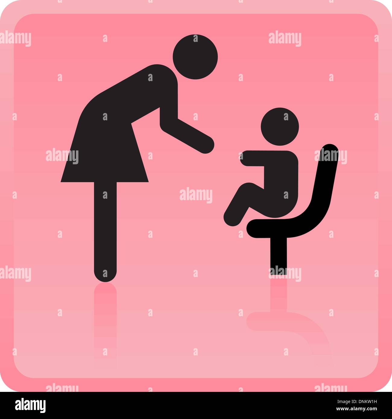 Vector Woman icon with children Stock Vector Image & Art - Alamy