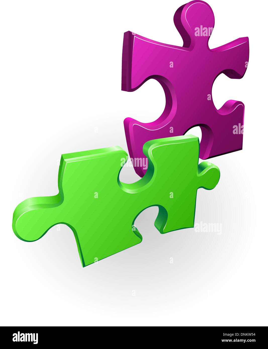 Illustration of two jigsaw puzzle pieces Stock Vector Image & Art - Alamy
