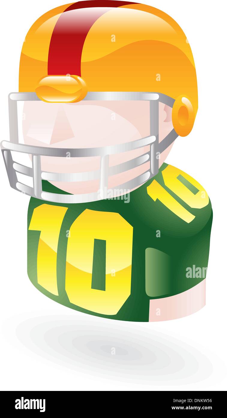 One caucasian male football Stock Vector Images - Alamy