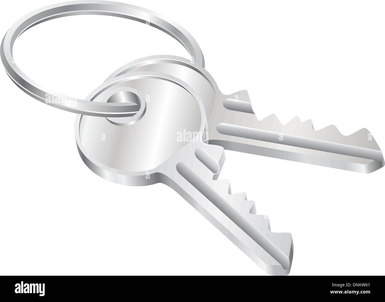 Key on keyring Stock Vector Images - Alamy