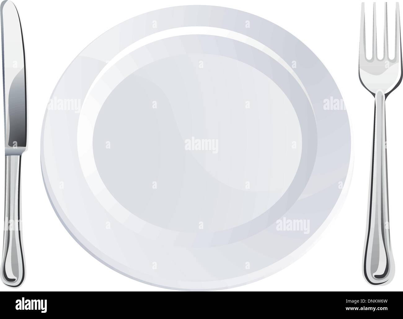 Empty plate Stock Vector Images - Alamy