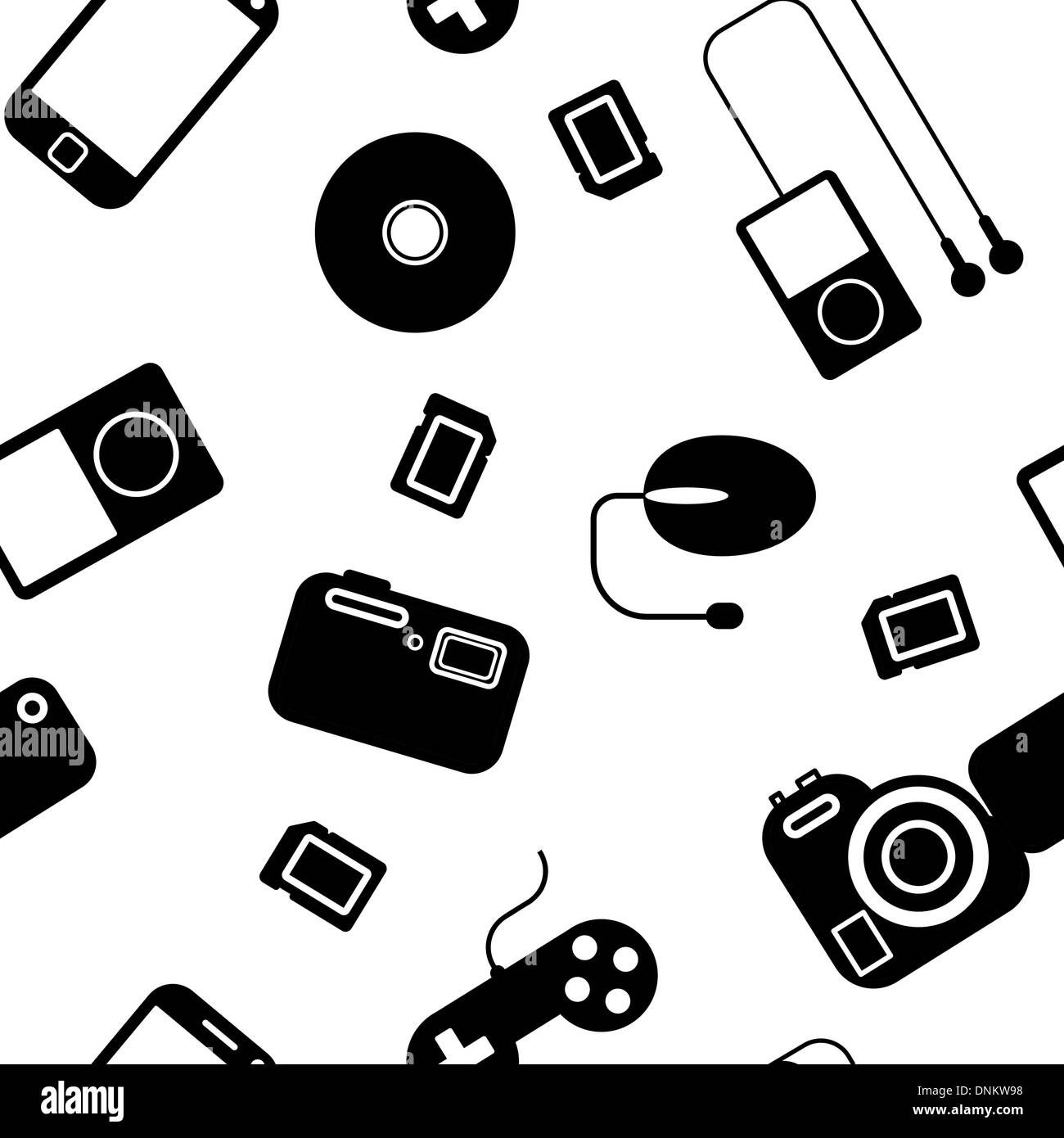 Seamless background Icon with electronic gadgets. Could be used as ...