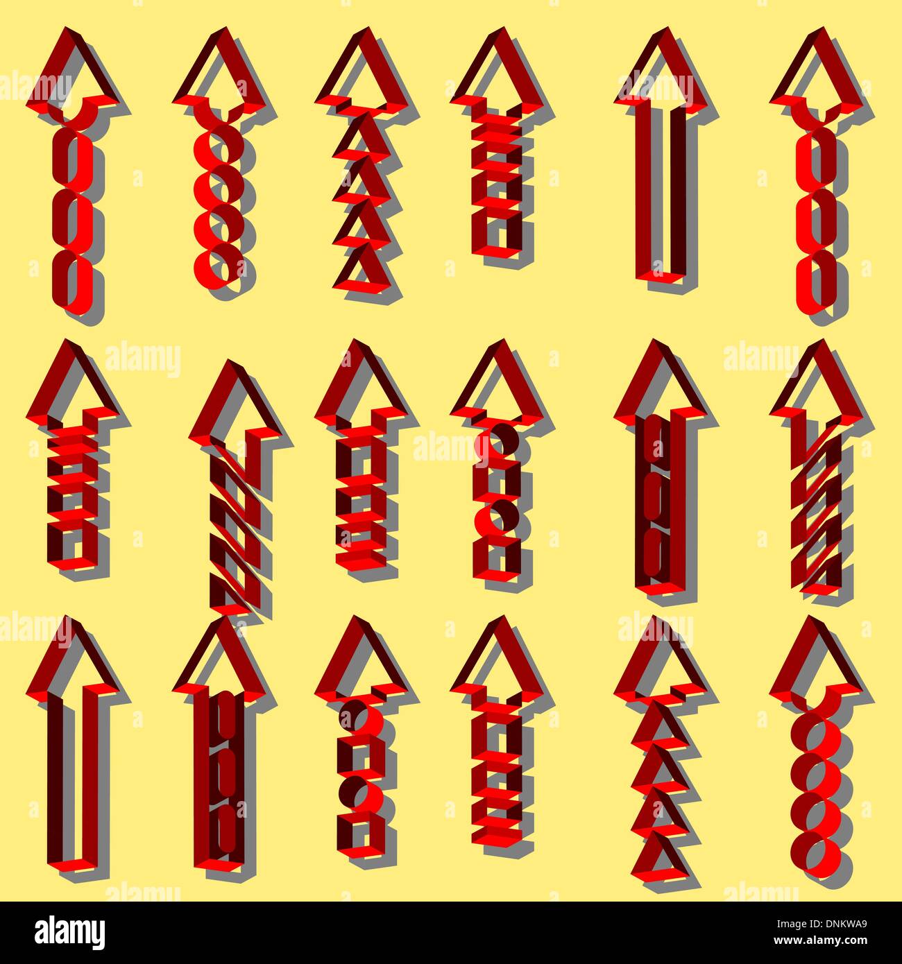 Vector set of red arrows Stock Vector Image & Art - Alamy