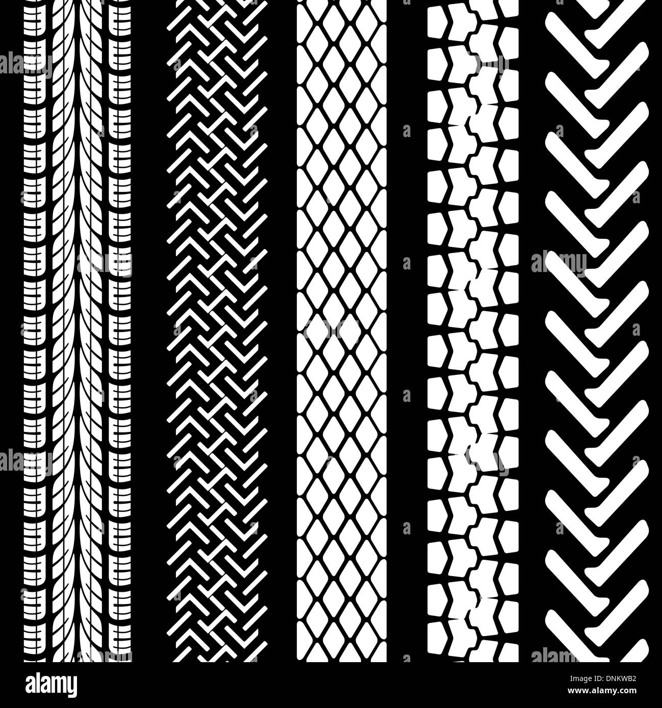 Set of detailed tire prints, vector illustration Stock Vector Image ...