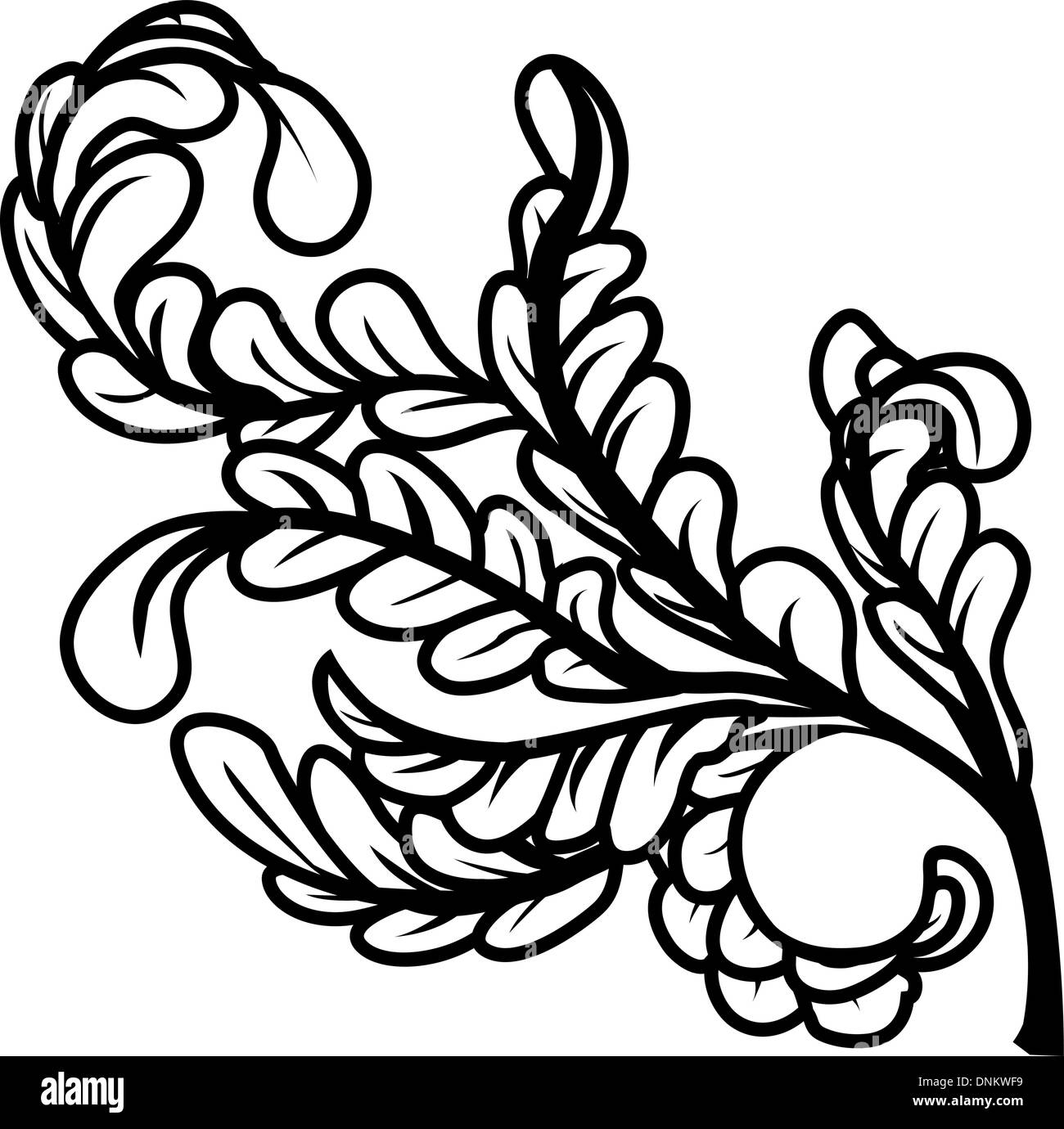 A black and white leaves floral element design Stock Vector Image & Art ...