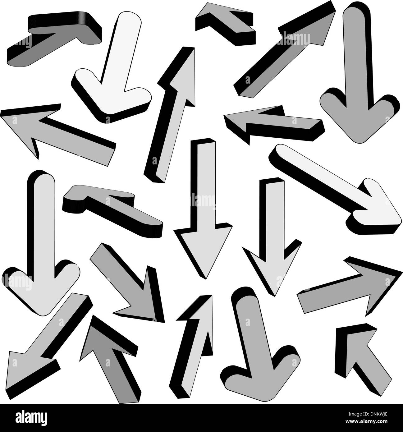 Vector set of gray arrows Stock Vector Image & Art - Alamy