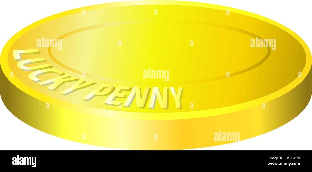 Illustration of a lucky penny Stock Vector Image & Art - Alamy