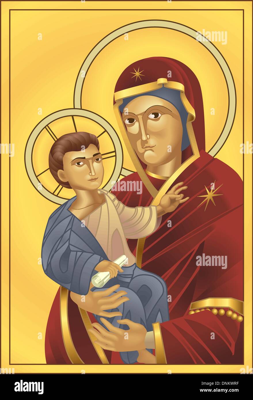 Virgin mary vector vectors hi-res stock photography and images - Alamy