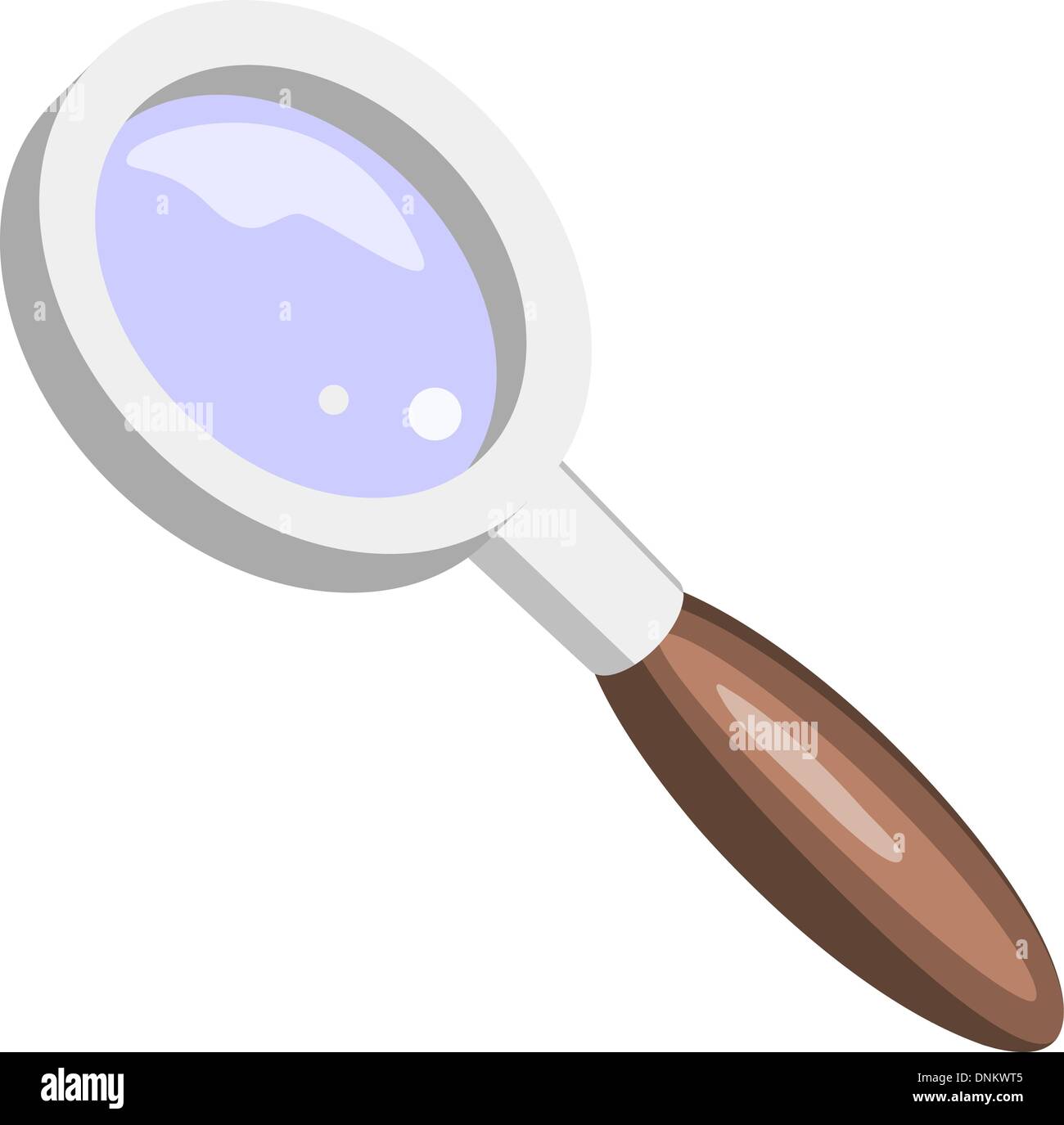 An illustration of a magnifying glass with wooden handle Stock Vector ...