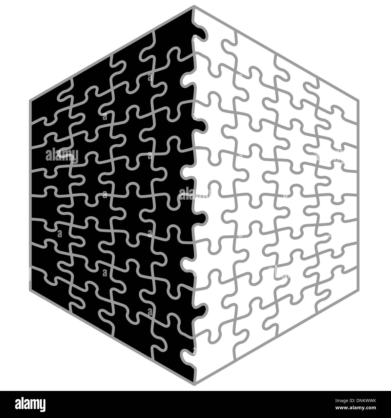 Background Vector Illustration Jigsaw Puzzle cube Stock Vector Image ...