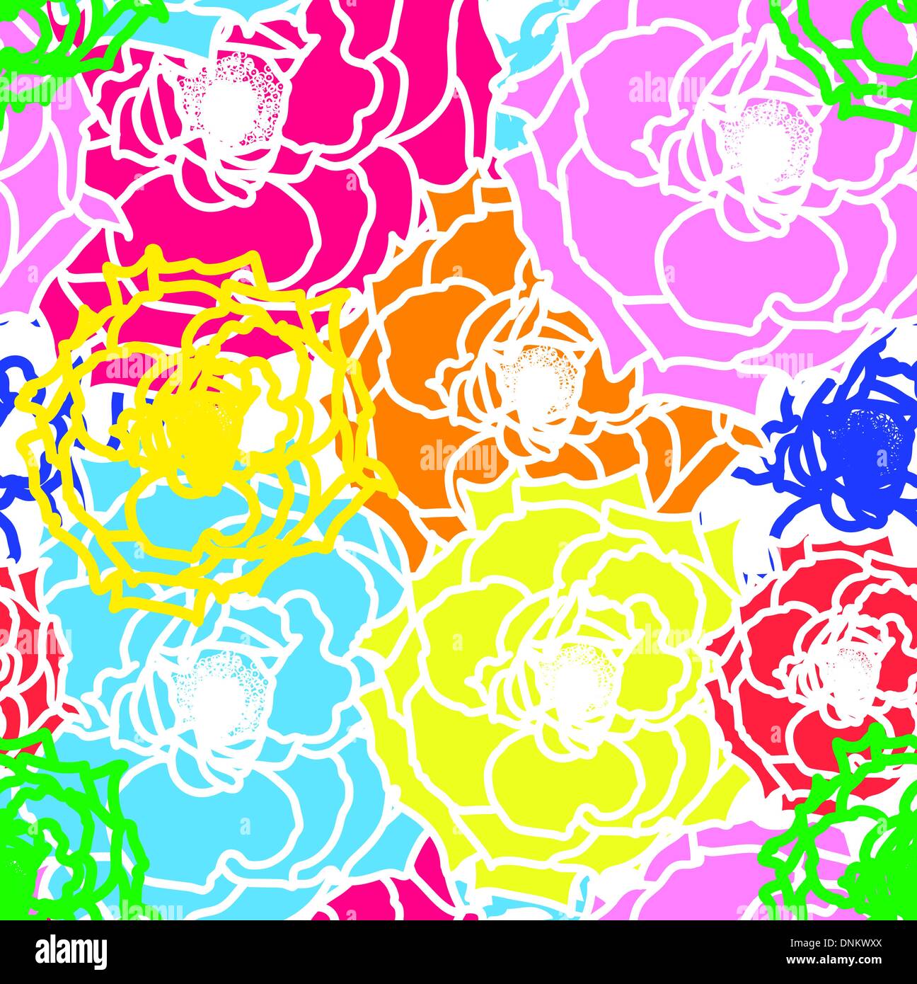 Vector flower seamless background Stock Vector Image & Art - Alamy