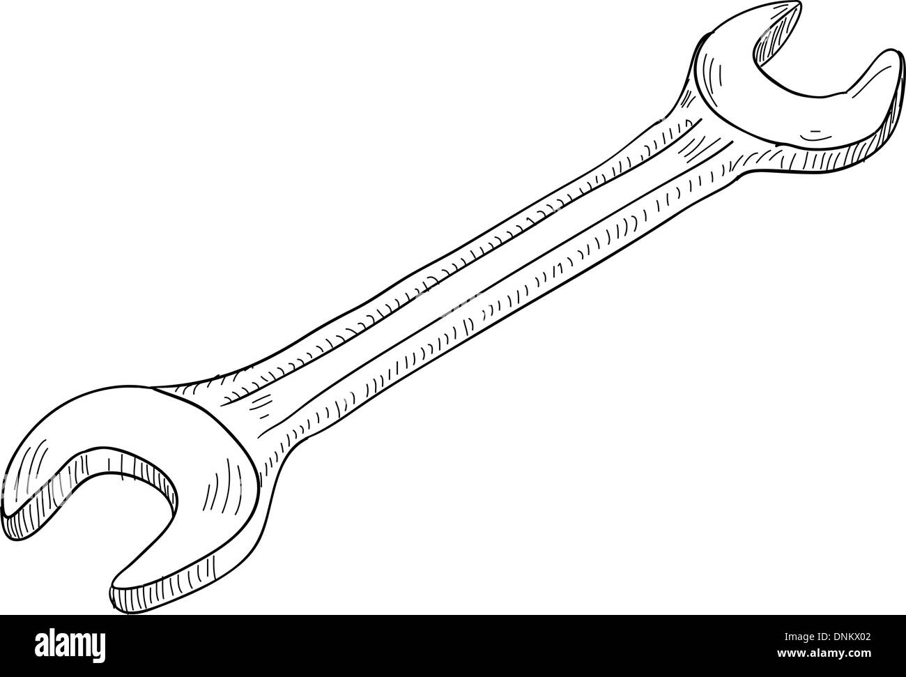 Vector hand wrench tool or spanner Stock Vector Image & Art - Alamy