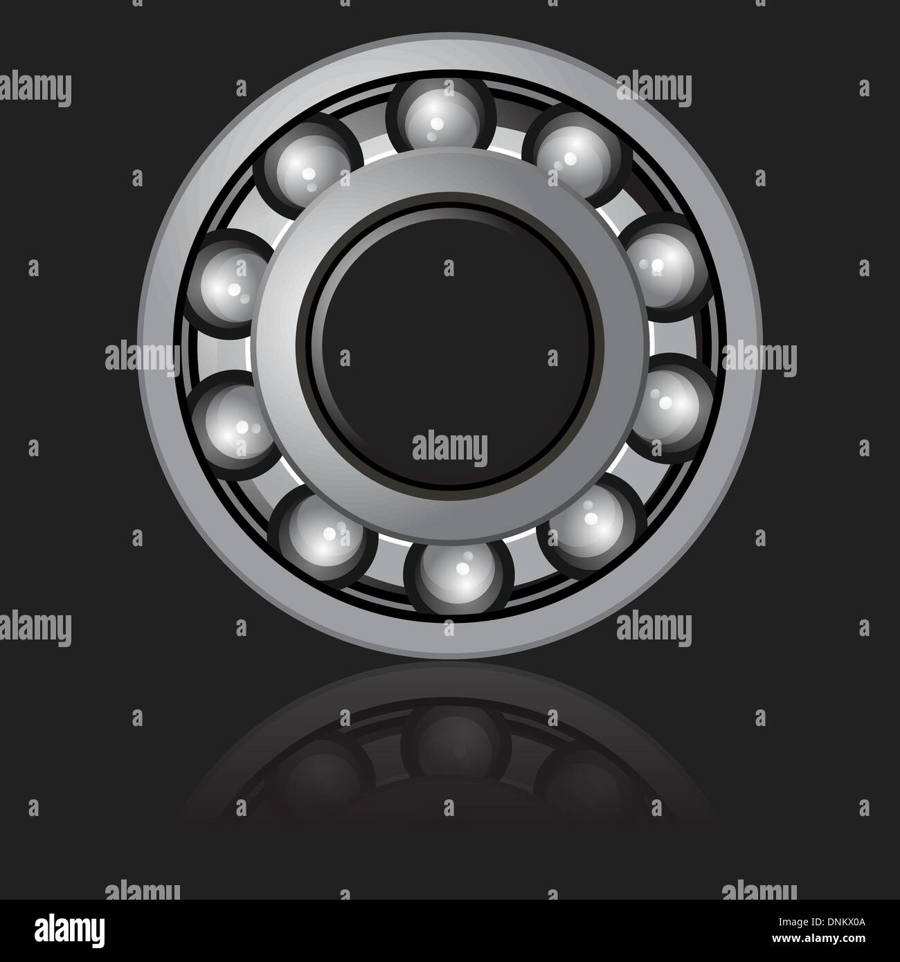 vector bearings illustration on a black background Stock Vector Image ...