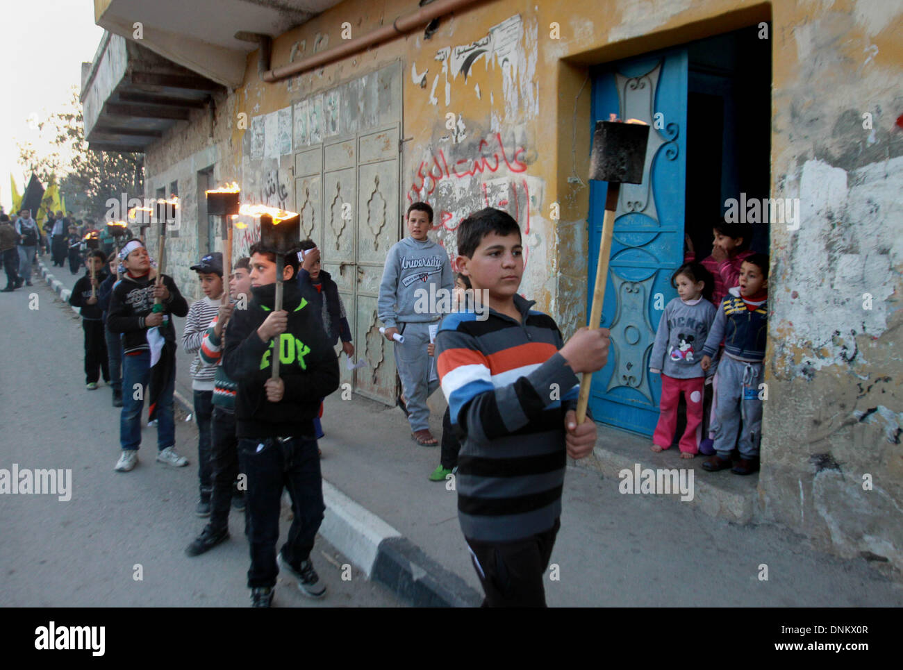 Nablus, West Bank, Palestinian Territory. 1st Jan, 2014. Palestinian ...