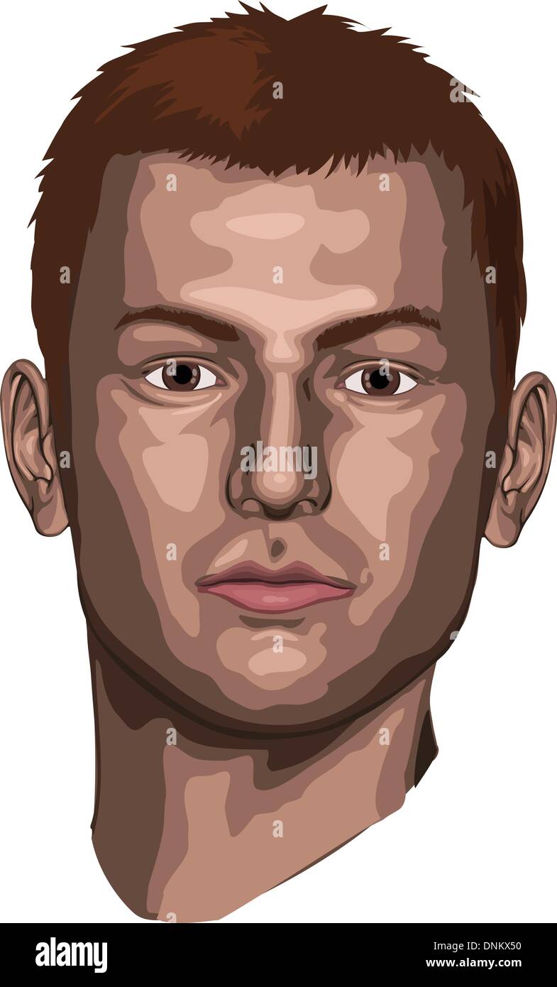 Portrait of handsome Stock Vector Images - Alamy