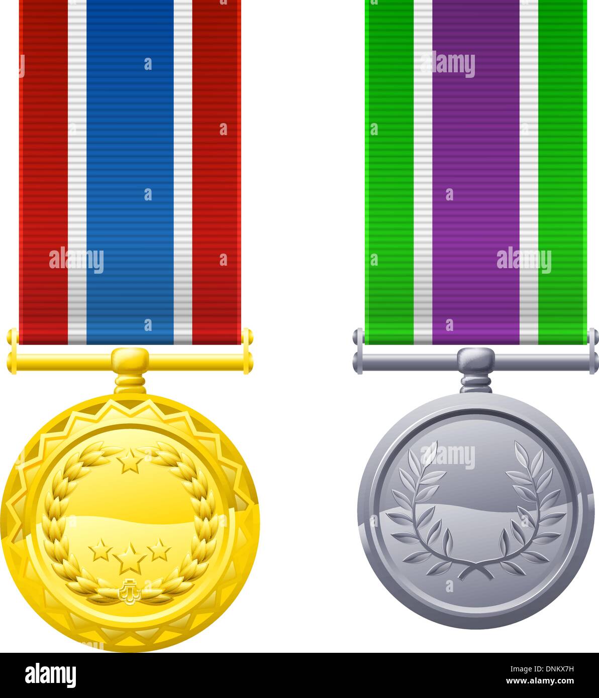 Military medals and ribbons Stock Vector Images - Alamy