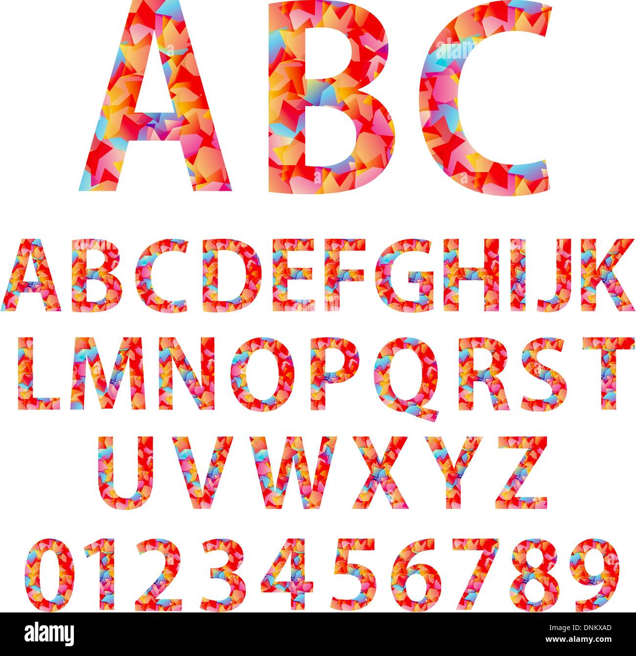 Alphabet design in a colorful style Stock Vector Image & Art - Alamy