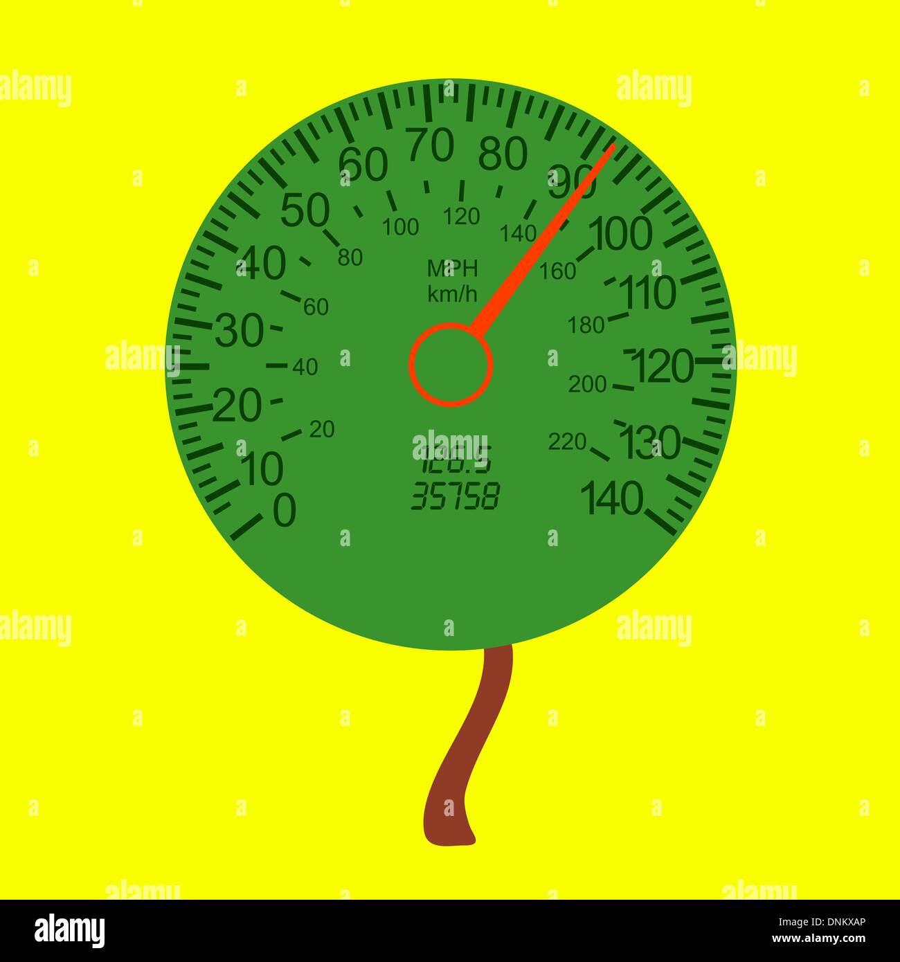 car speedometer as the tree crown Stock Vector Image & Art - Alamy