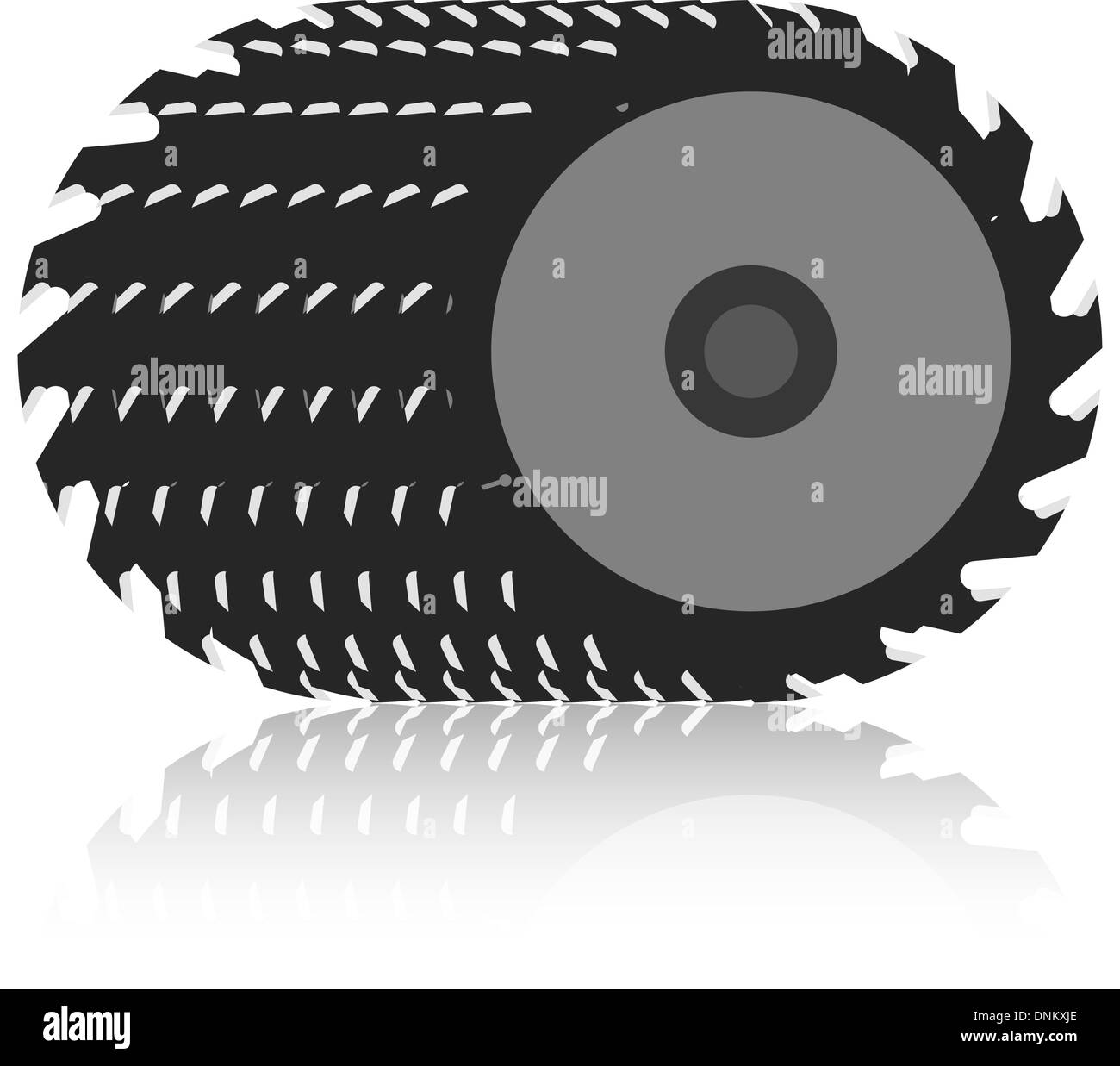Circular saw blade on a white background. Vector illustration Stock ...