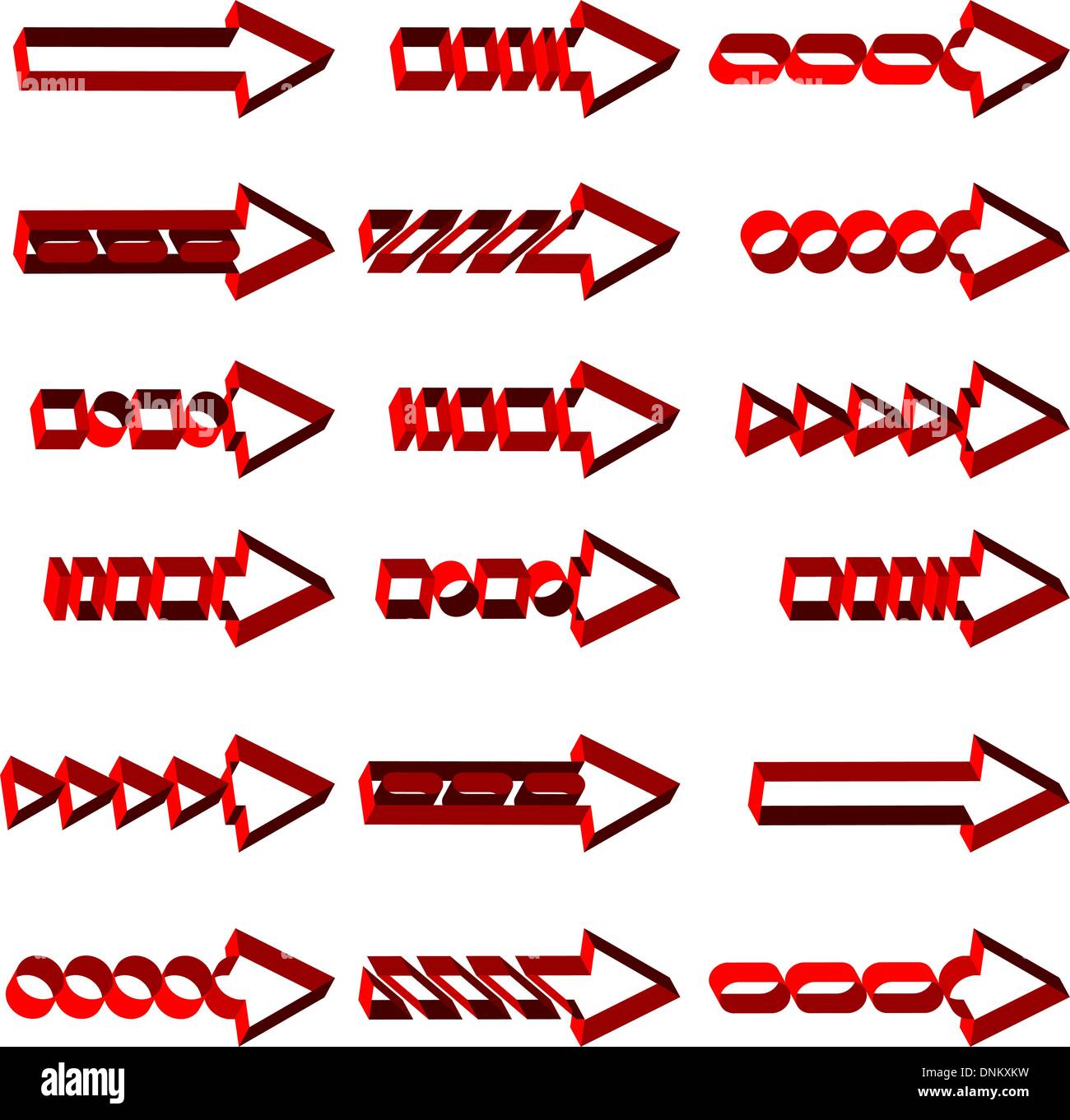 Vector set of red arrows Stock Vector Image & Art - Alamy