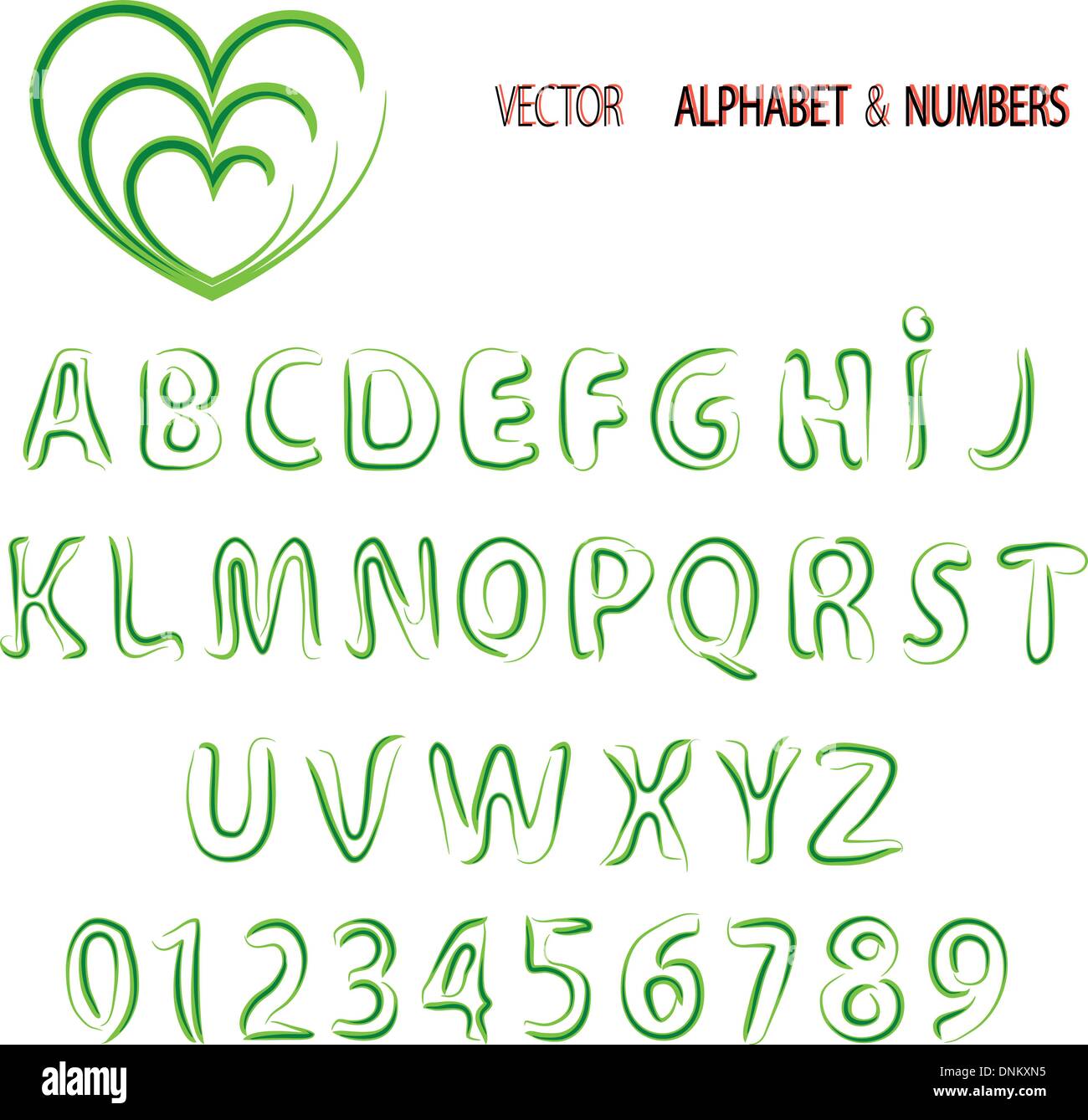 Vector herbal alphabet and numbers Stock Vector Image & Art - Alamy