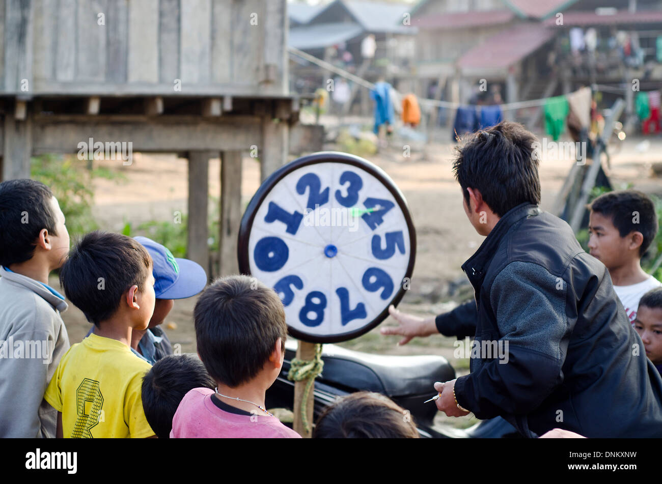 Akha tribe new year celebration Lakham village,Muang Sing , Laos Stock ...
