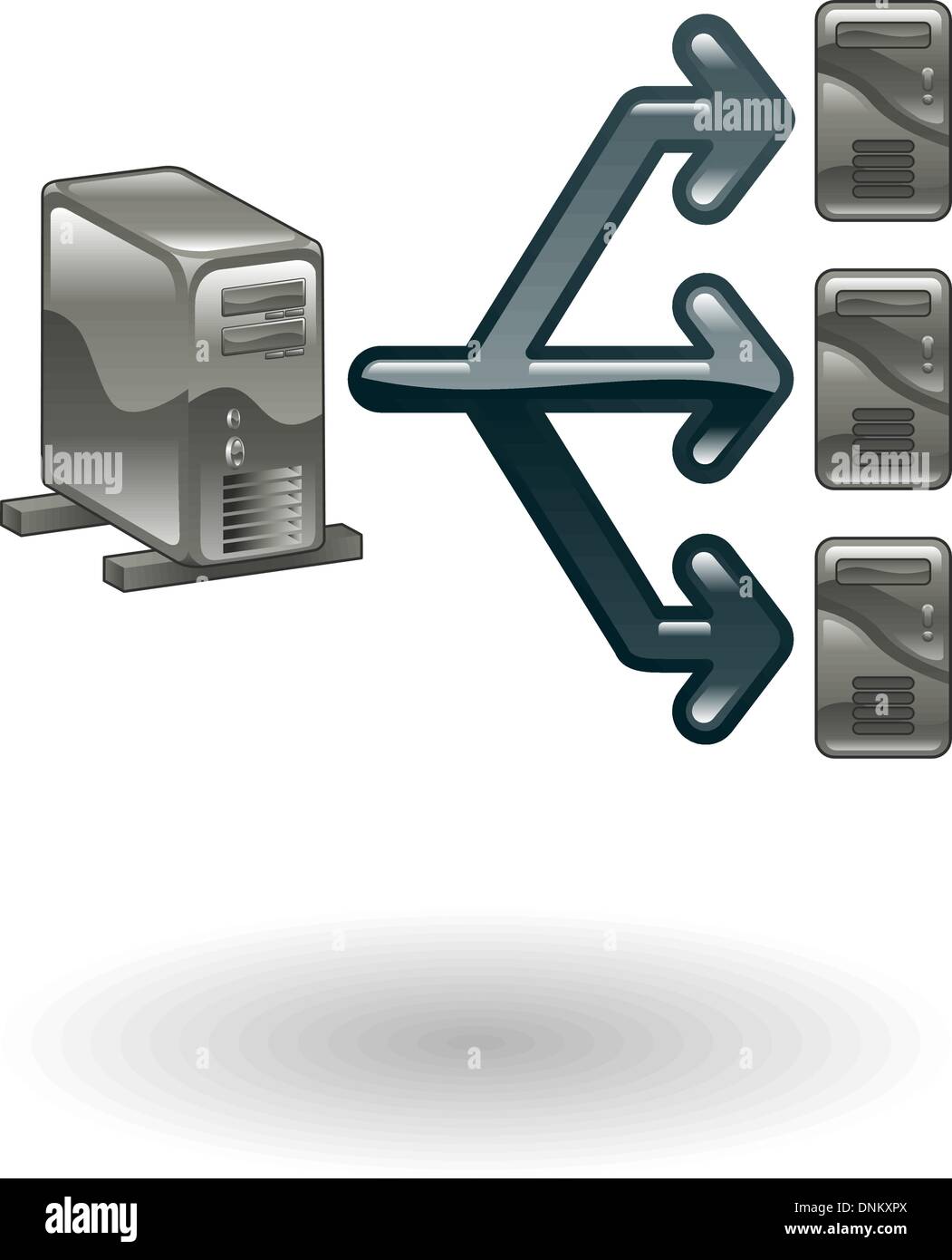 Illustration of a computer network Stock Vector Image & Art - Alamy