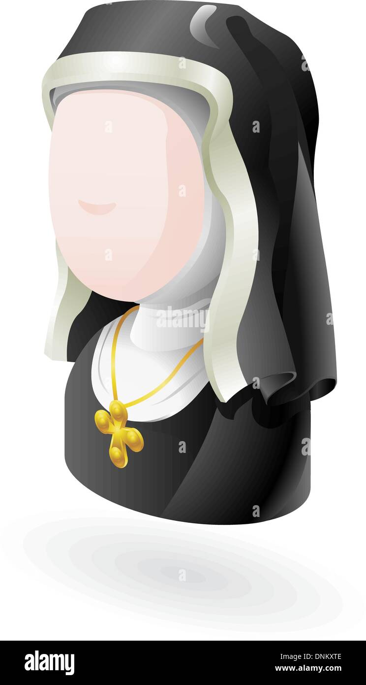 Illustration of a nun Stock Vector Image & Art - Alamy