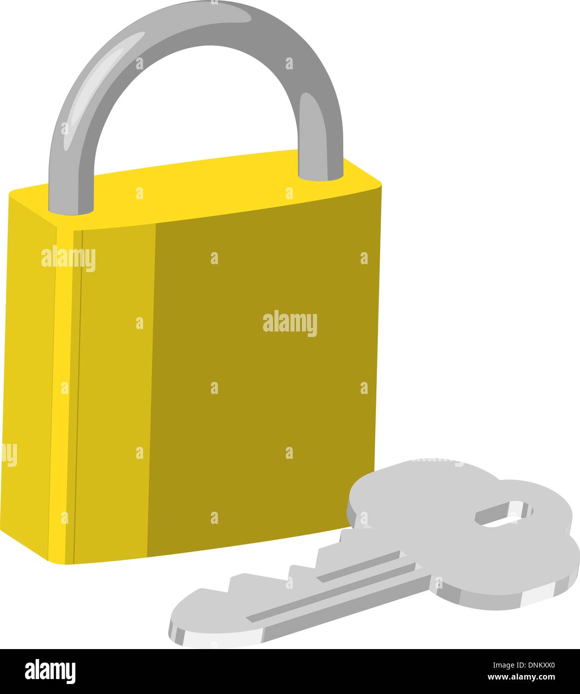 An illustration of brass pad lock and keys Stock Vector Image & Art - Alamy