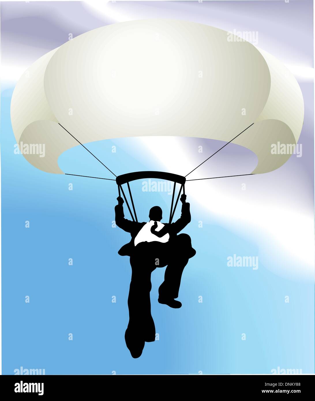 Man on parachute flying Stock Vector Images - Alamy