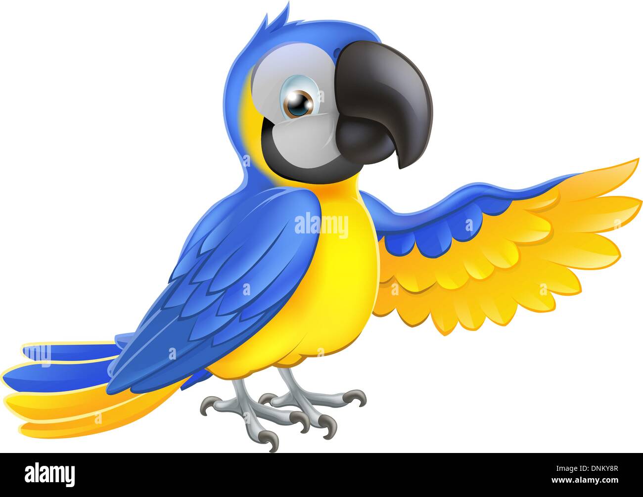 Cartoon Blue Macaw