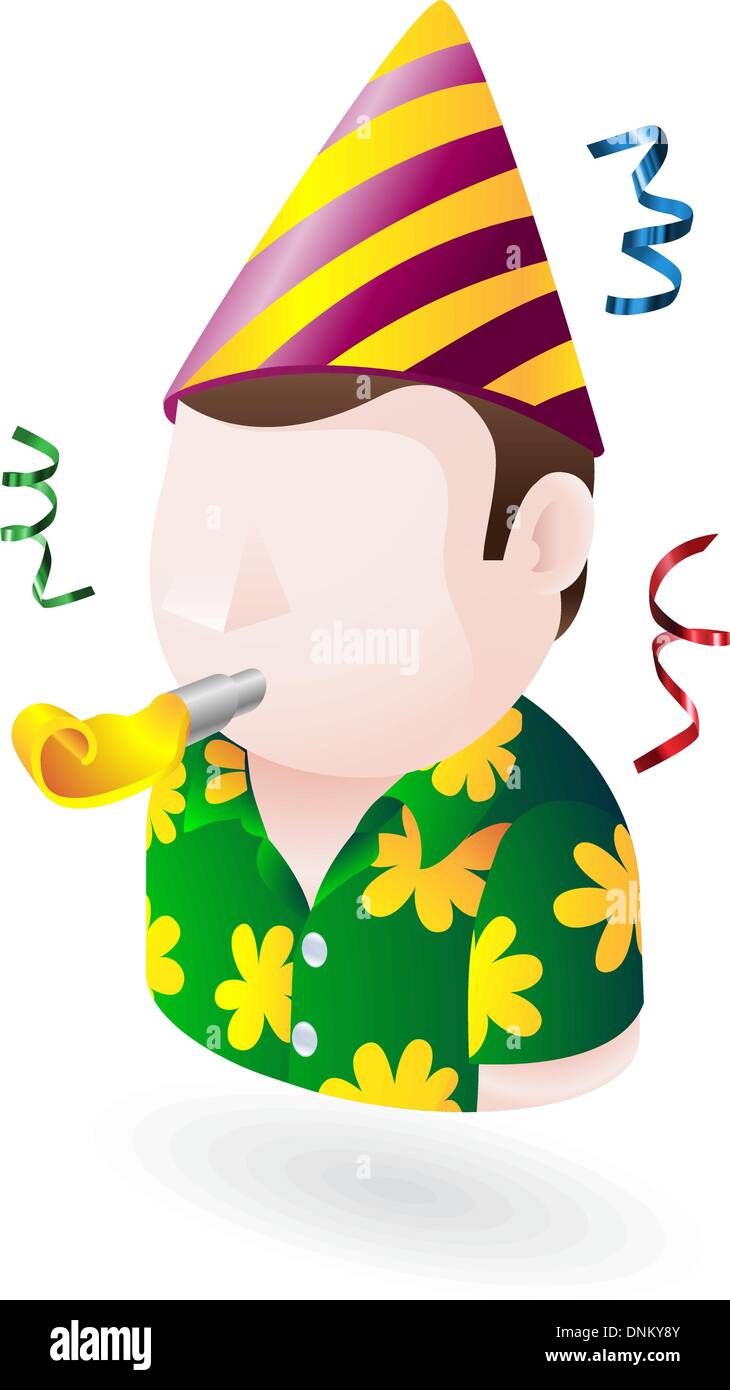 Illustration of a party dude Stock Vector Image & Art - Alamy