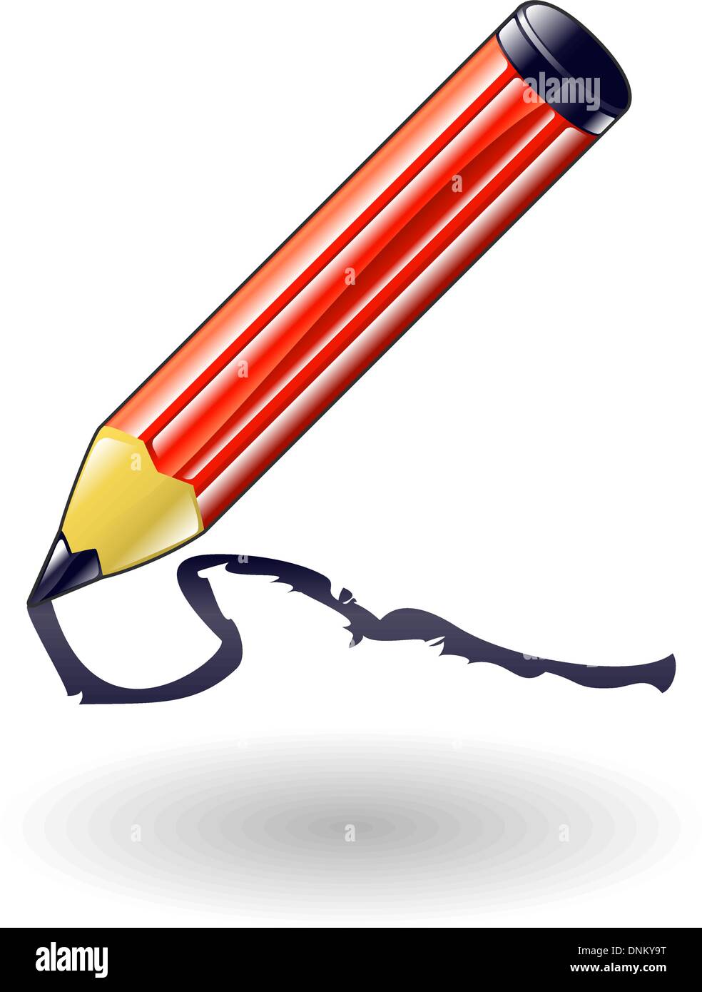 Illustration of a pencil writing Stock Vector Image & Art - Alamy