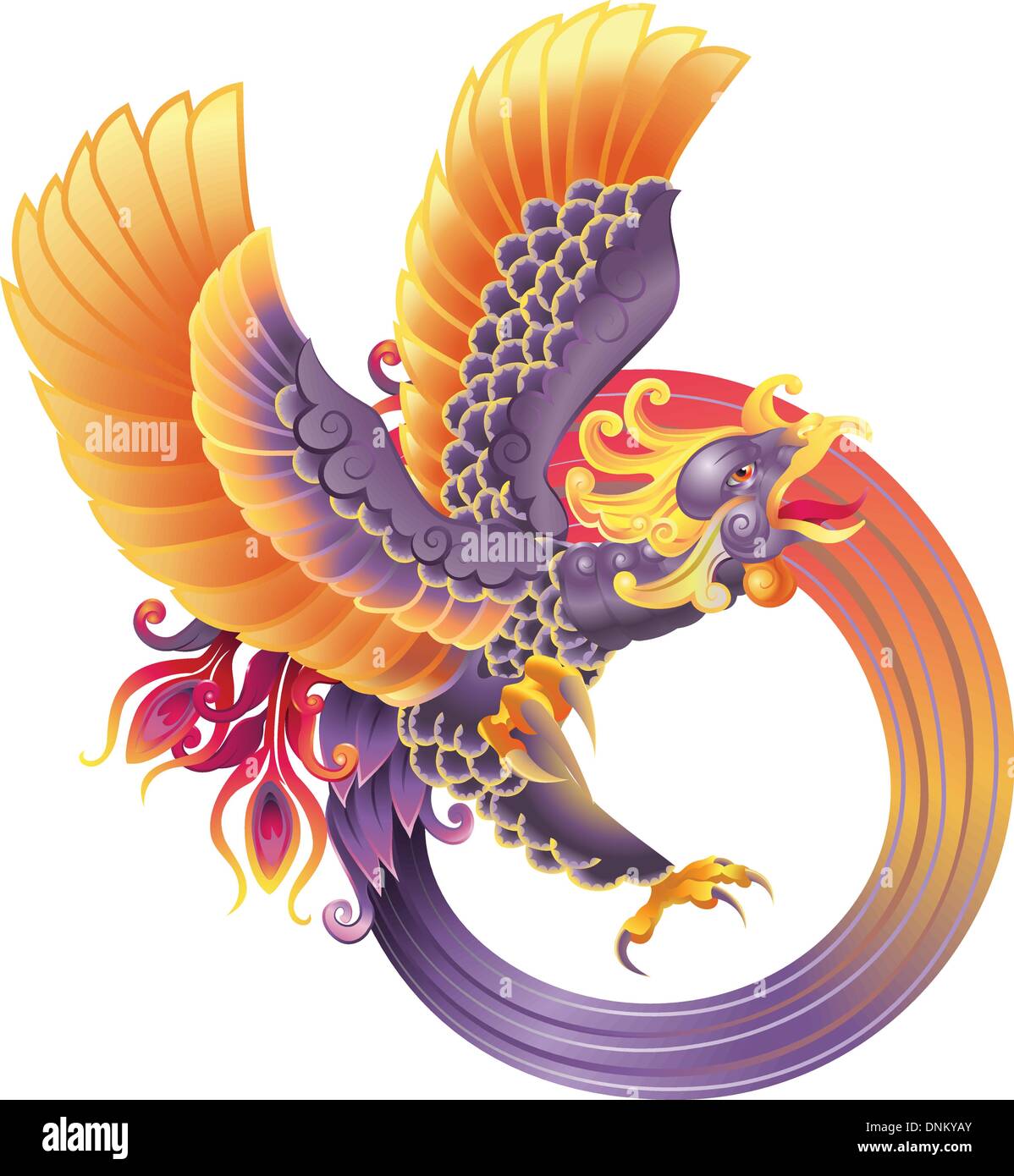 A beautiful phoenix illustration Stock Vector Image & Art - Alamy