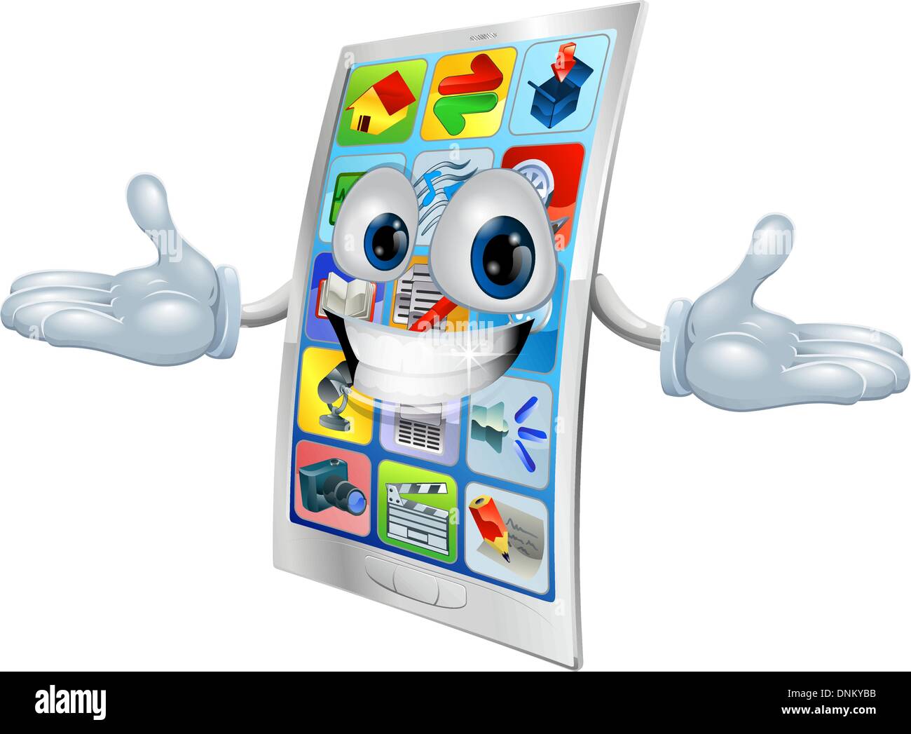 Cartoon smiling technology gadget hi-res stock photography and images ...
