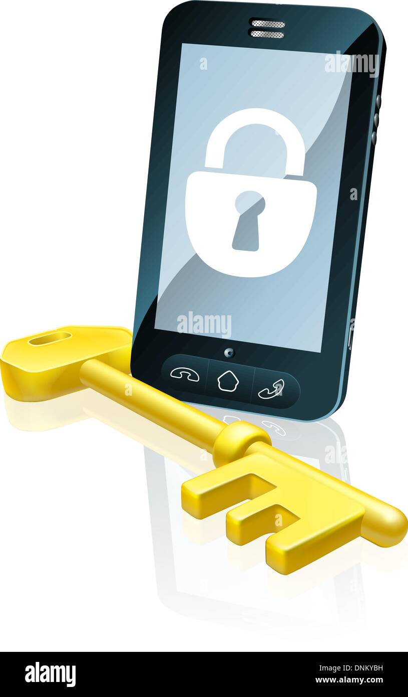 Mobile phone locked Stock Vector Images - Alamy
