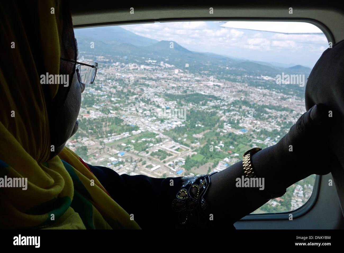 A Muslim woman flying over Tanzania Africa Stock Photo - Alamy