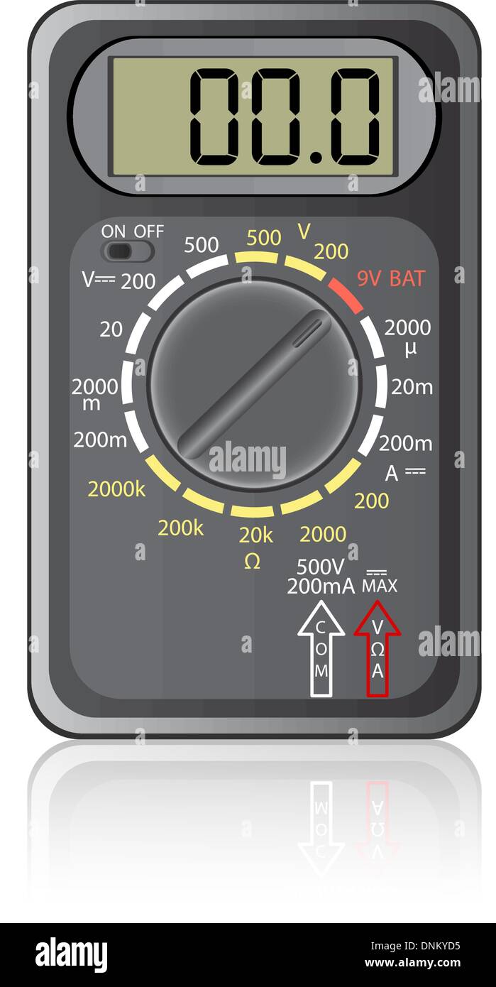 Digital multimeter. Vector illustration. Isolated on white background ...