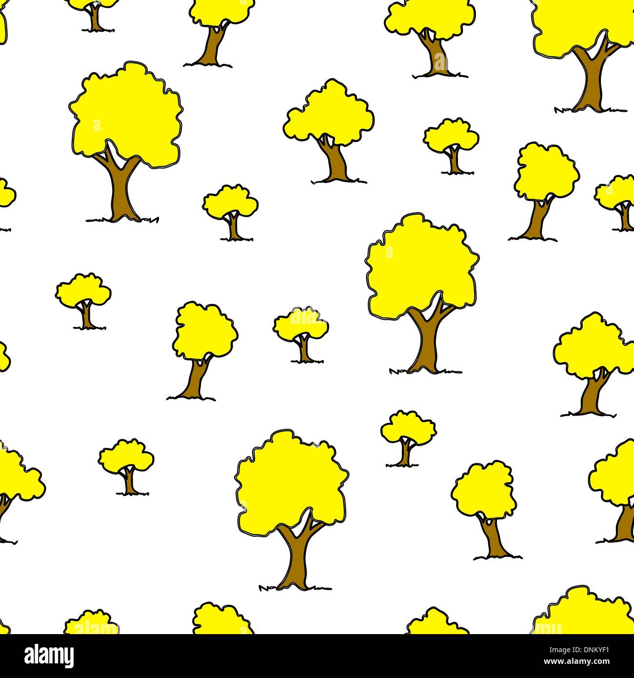 Seamless tree plant pattern background in vector Stock Vector Image ...
