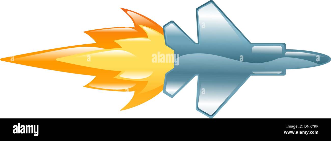 Illustration of a jet plane with flames Stock Vector Image & Art - Alamy